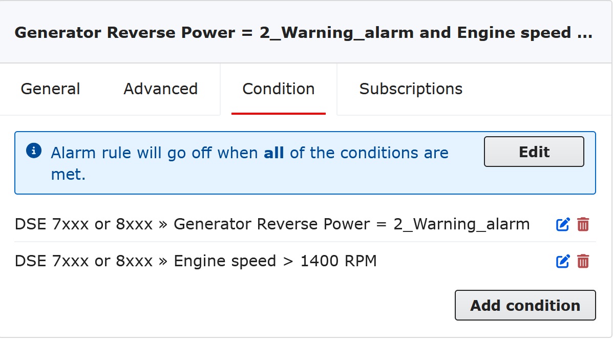 Composite alarm conditions – Remotemonitoringgenset.com